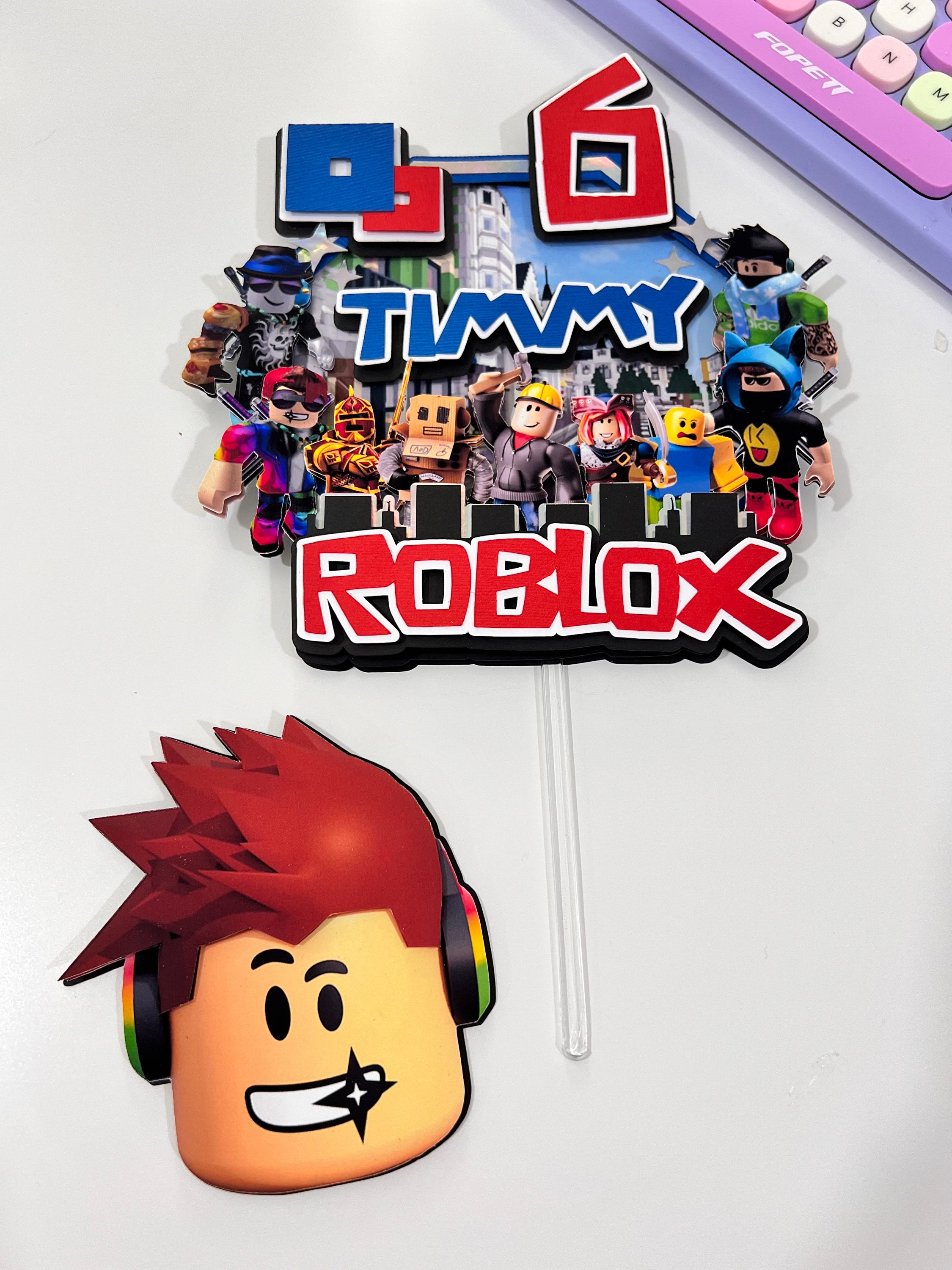 Roblox Cake Topper, Roblox Game Cake Topper, Roblox Custom Cake Topper ...