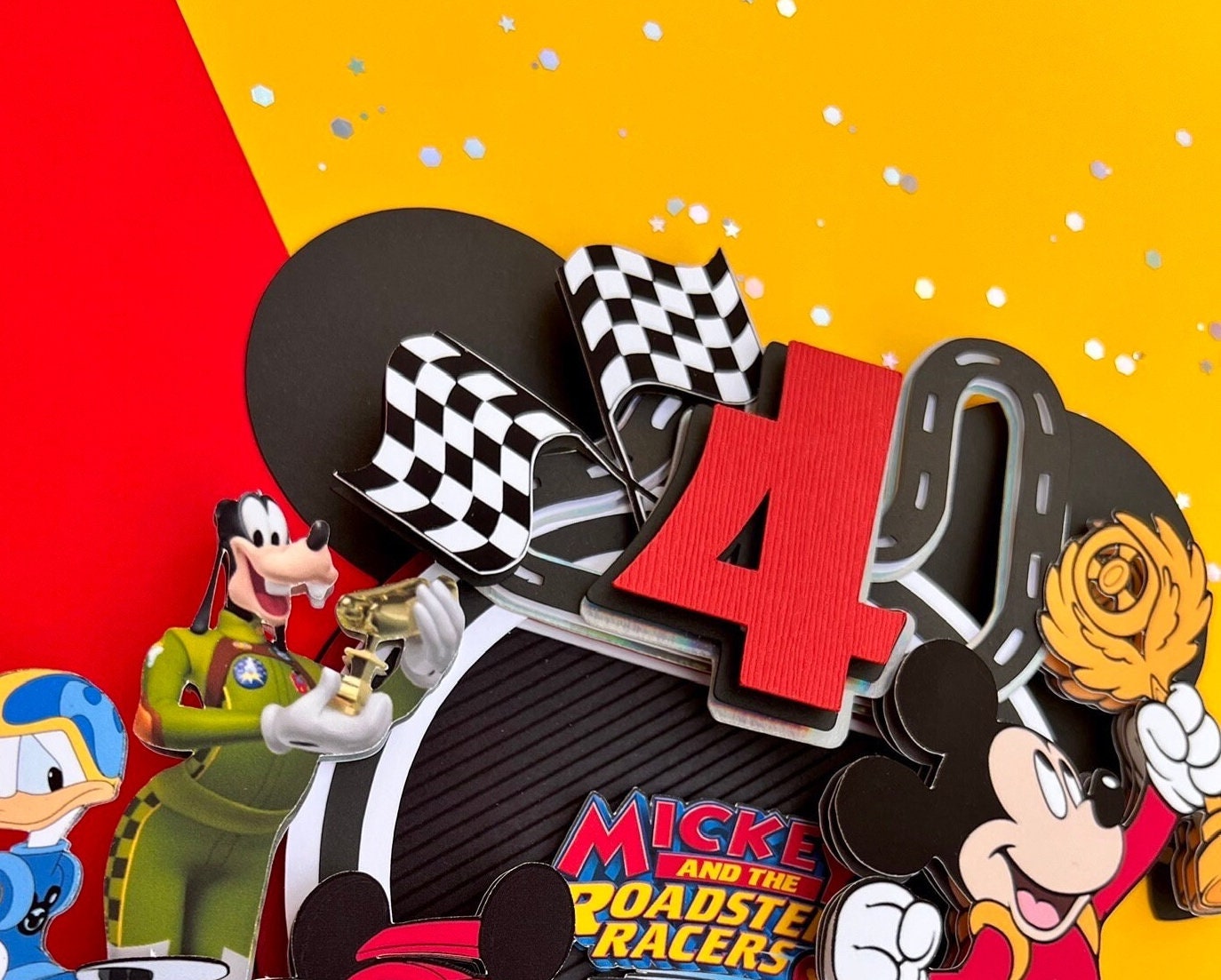 Mickey Mouse and the Roadster Racers Cake Topper, Cake Topper Mickey ...