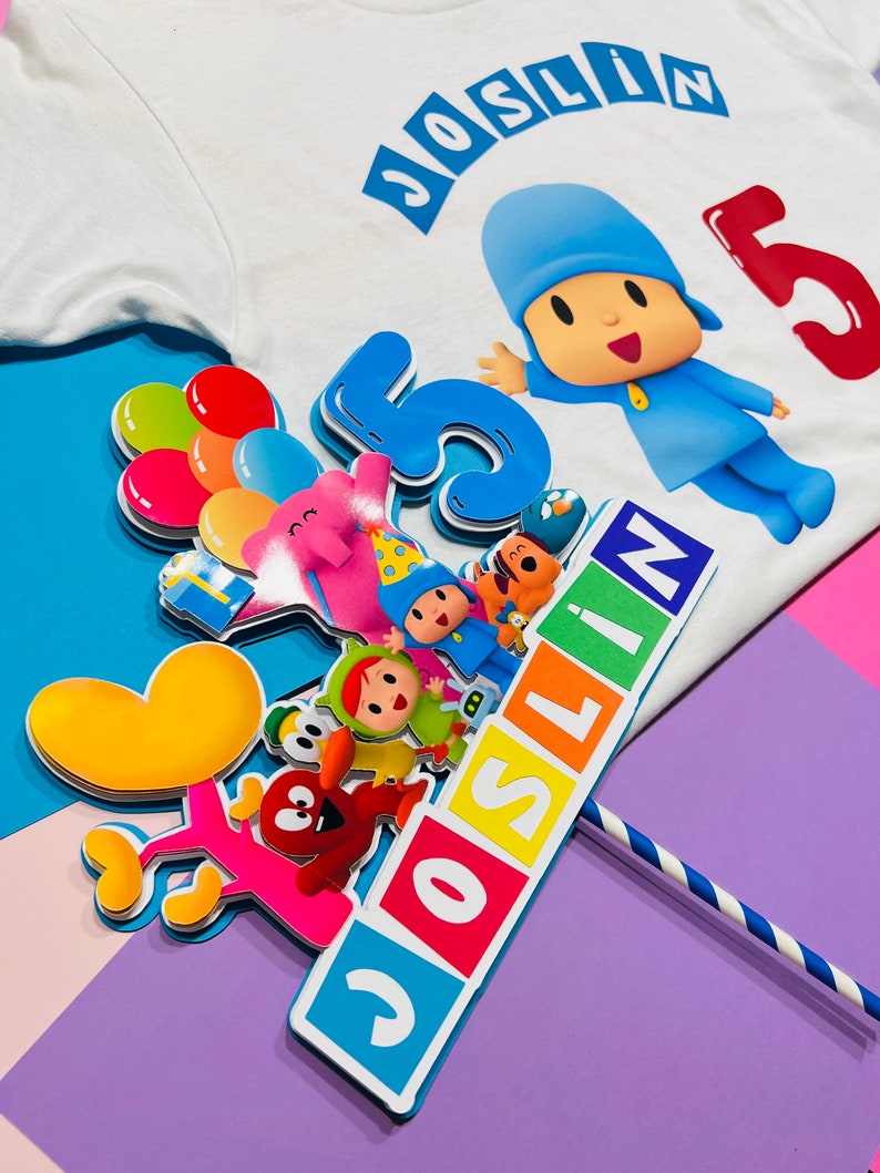 Inspired Pocoyo Cake Topper, Pocoyo Custom Decor, Pocky Party Decor ...