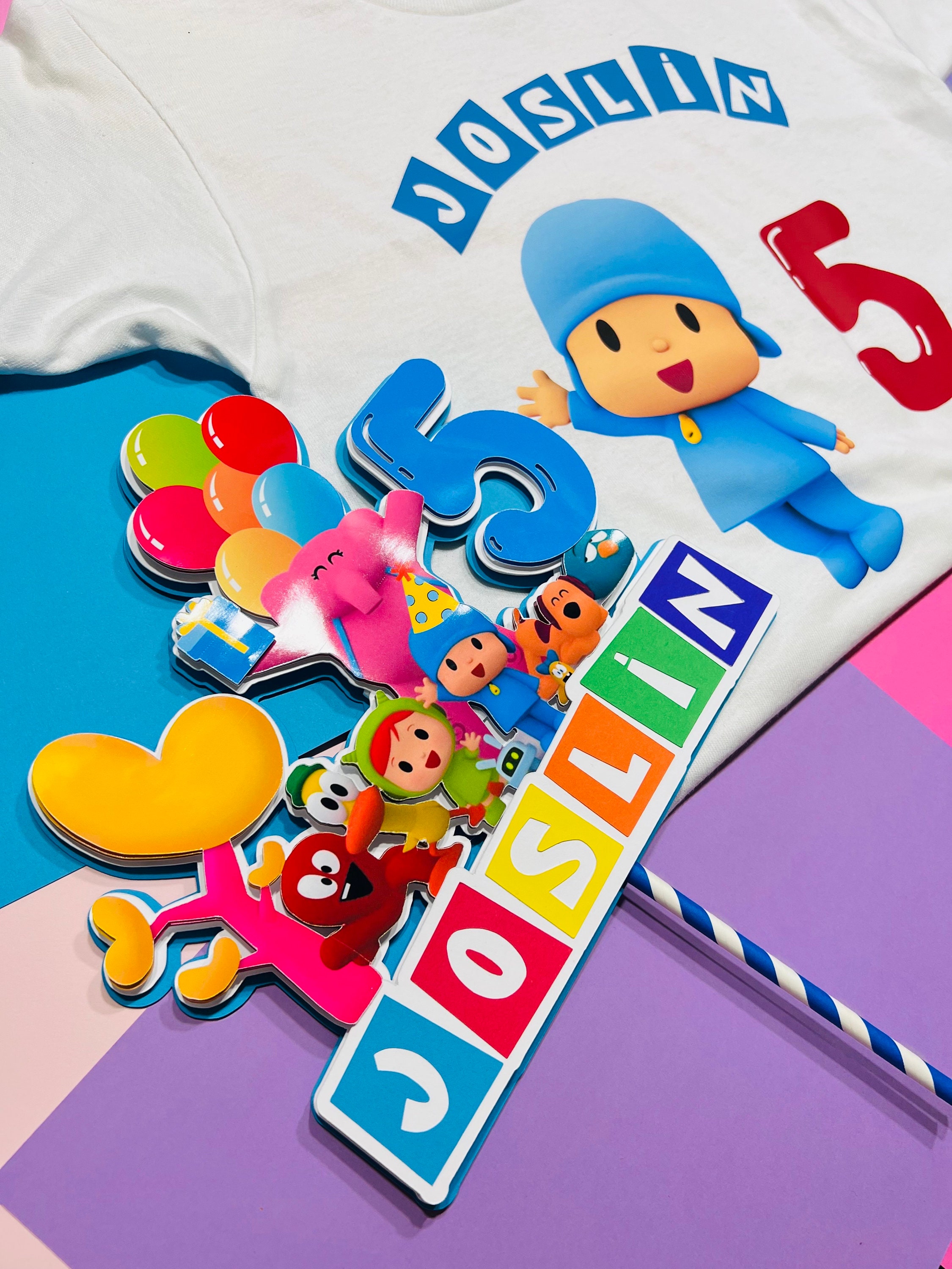 Inspired Pocoyo Cake Topper, Pocoyo Custom Decor, Pocky Party Decor ...