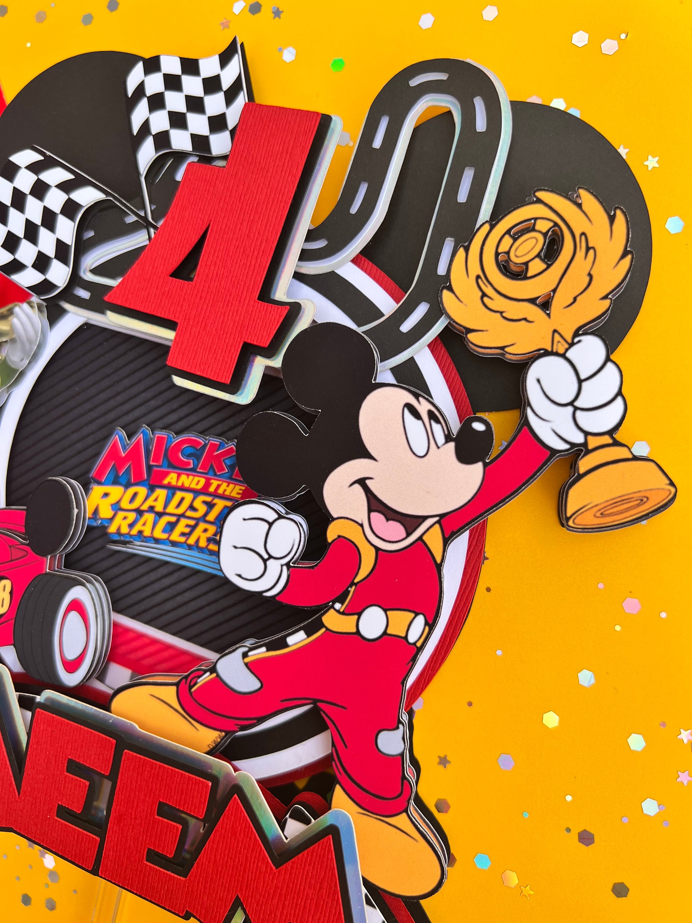 Mickey Mouse and the Roadster Racers Cake Topper, Cake Topper Mickey ...