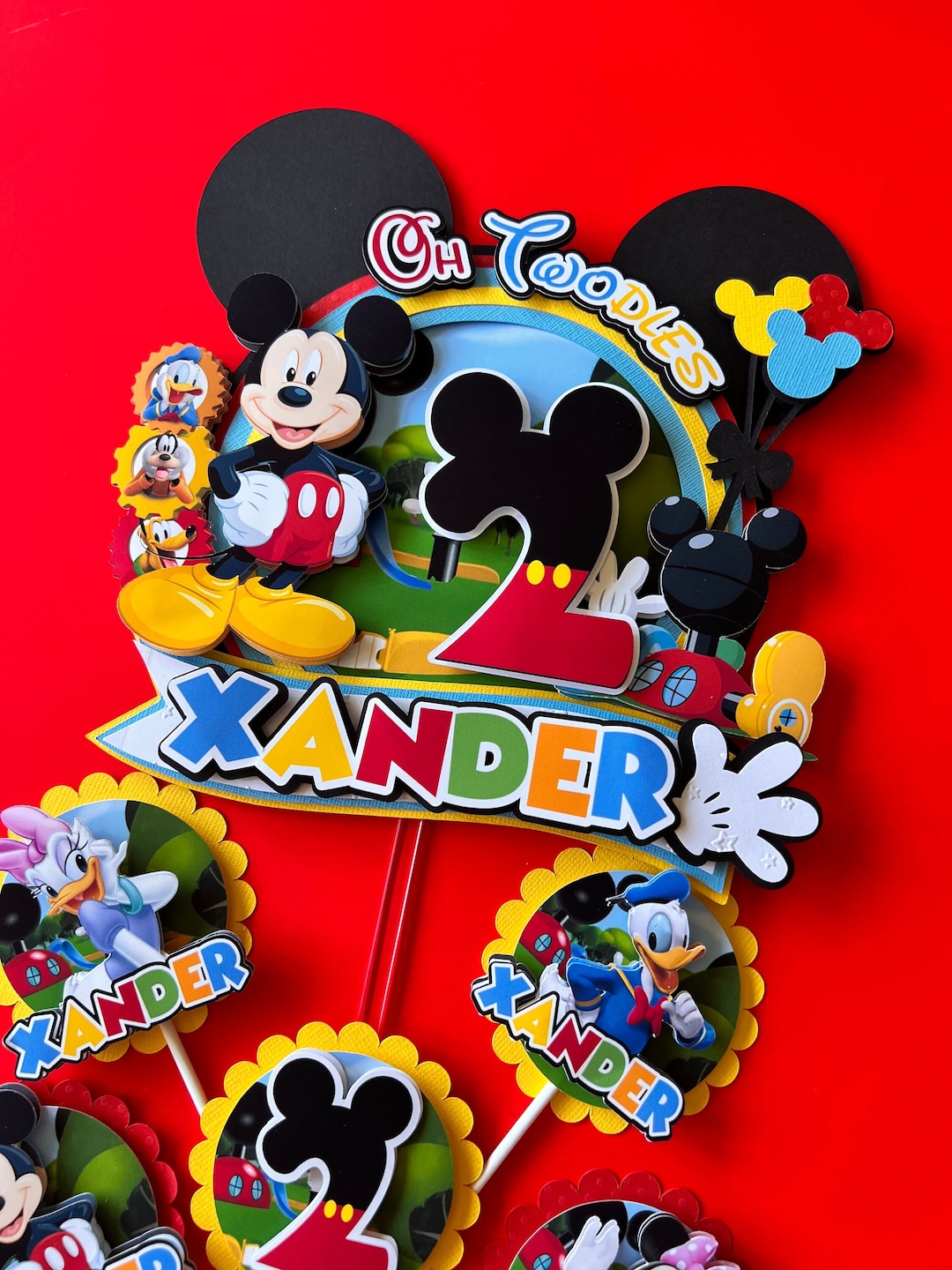 Inspired Mouse Cake Topper, First Birthday Cake Topper, Mickey Mouse ...