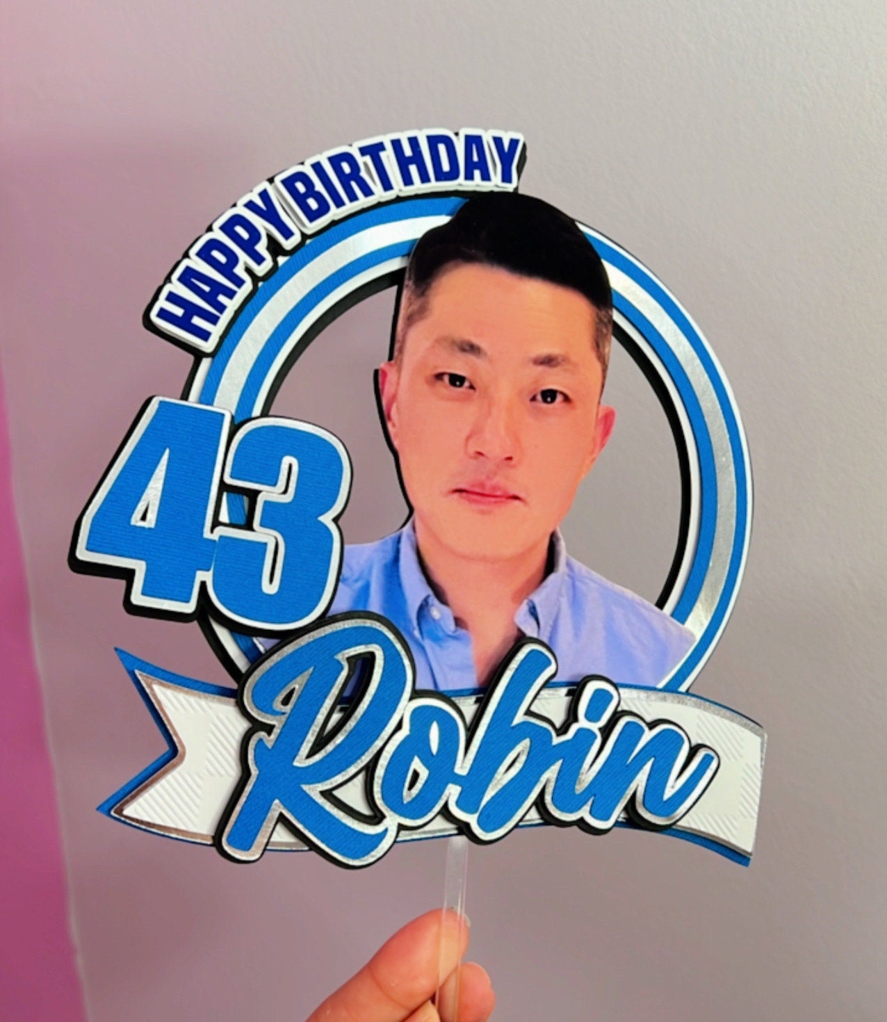 Personalized Photo Cake Topper, Adults Cake Toppers, Kids Cake Topper ...