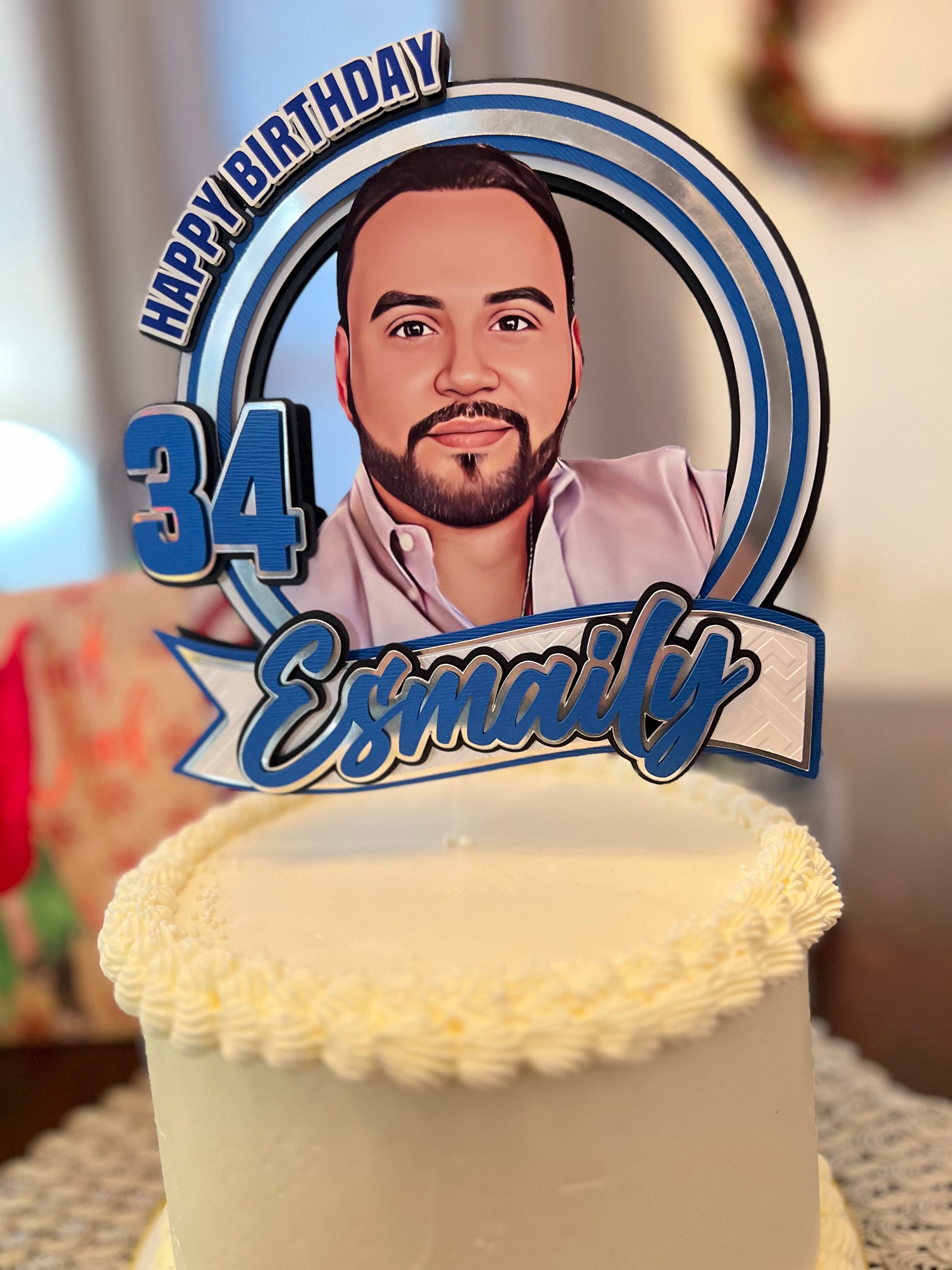 Personalized Photo Cake Topper, Adults Cake Toppers, Kids Cake Topper ...