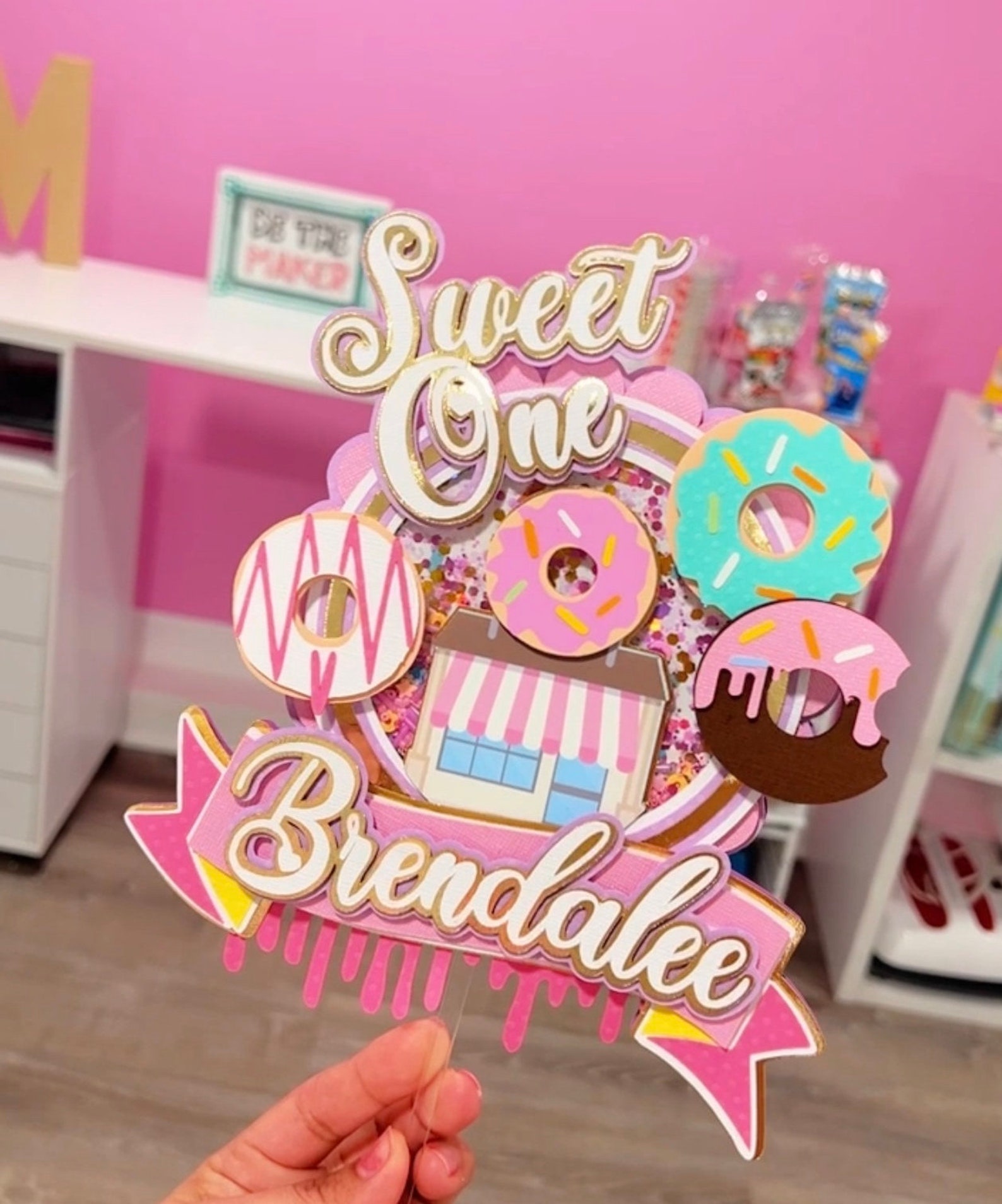 Sweet One Cake Topper, Sweet One Donuts Cake Topper, Donuts Cake Topper ...