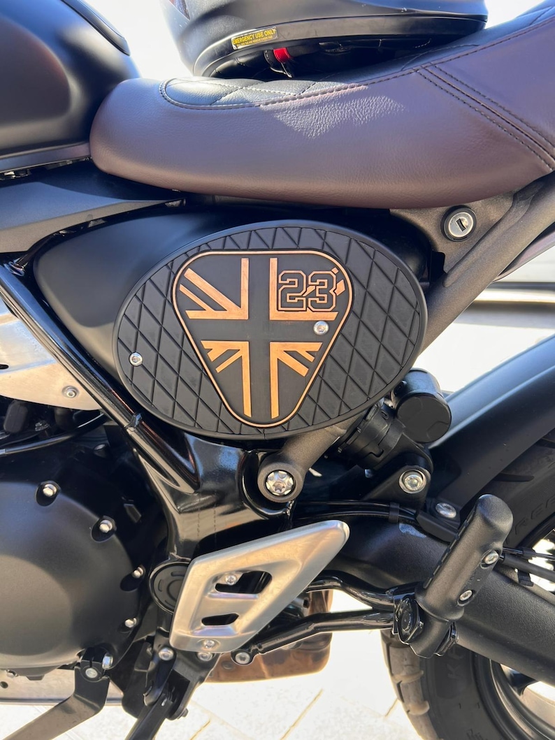 Triumph Scrambler 400 X Custom Side Panel – Custom Motorcycle Side ...