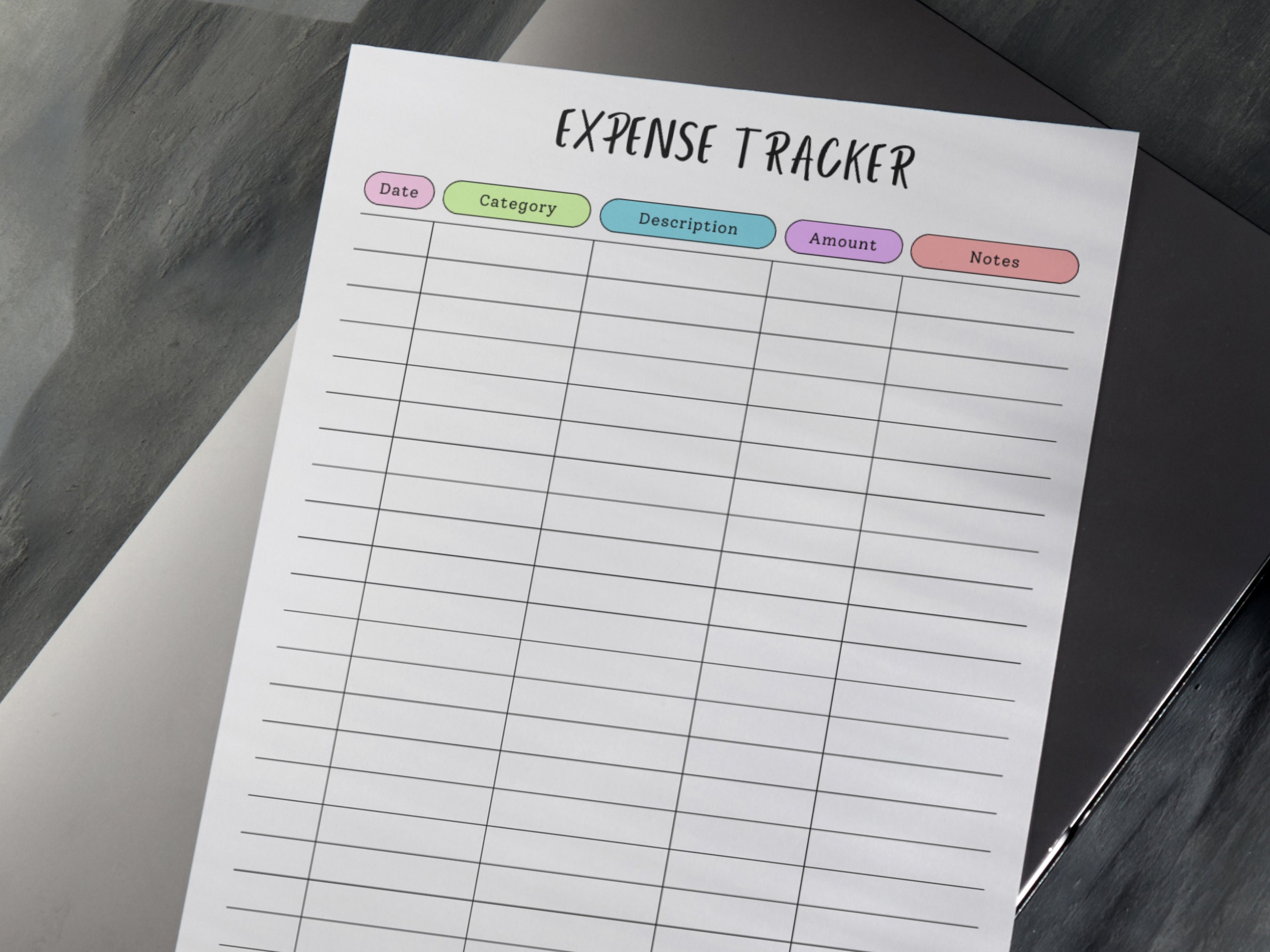 Expense Tracker Set, Printable Spending Tracker, Expense Log, Purchase ...