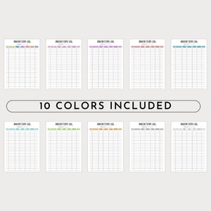 Editable Inventory Log, Inventory Tracker, Product Inventory Template ...