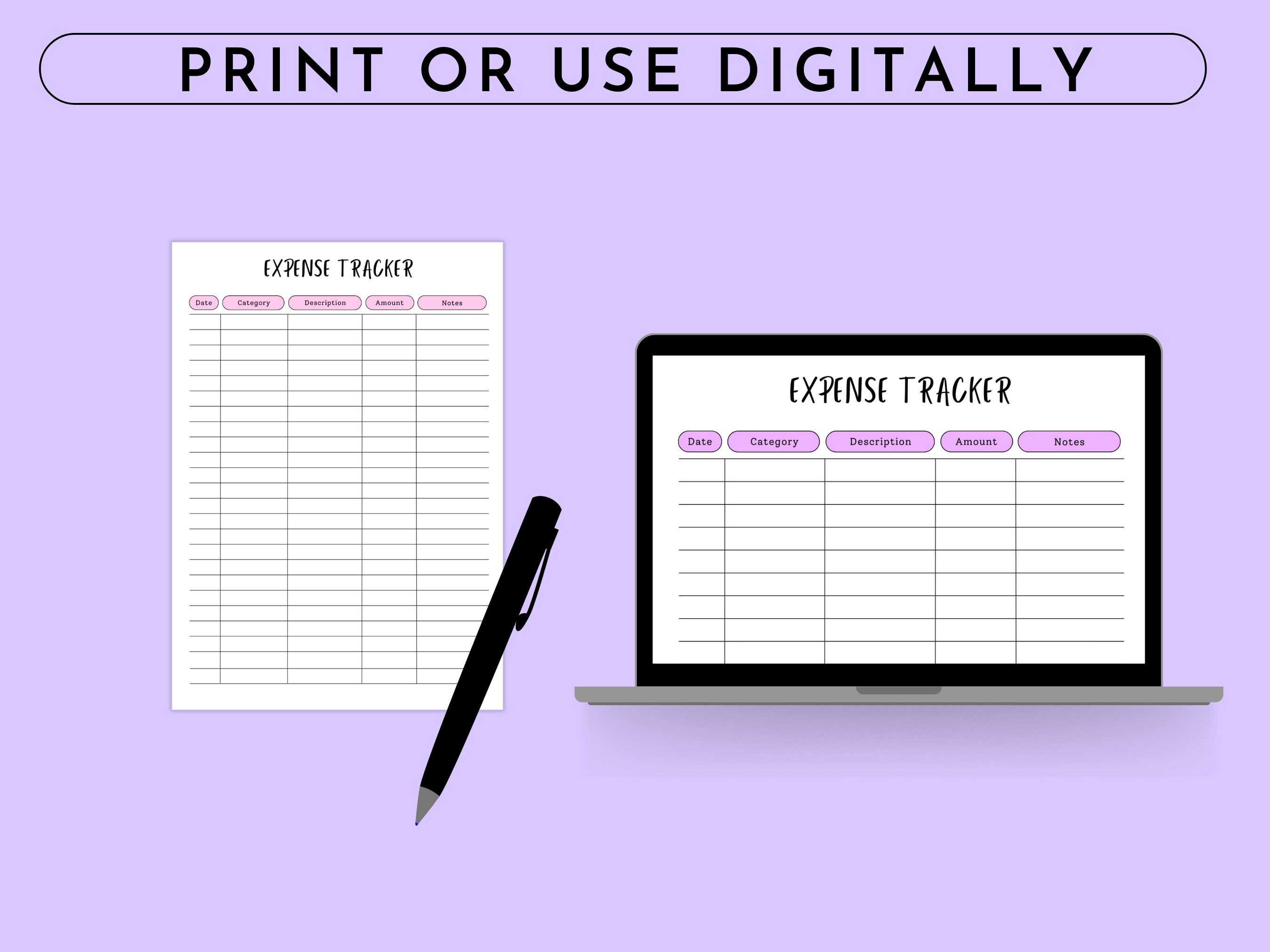 Printable Expense Log Expense Tracker Printable Spending - Etsy