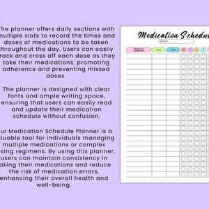Medication Tracker, Printable Medicine Log for Nurses & Carers ...