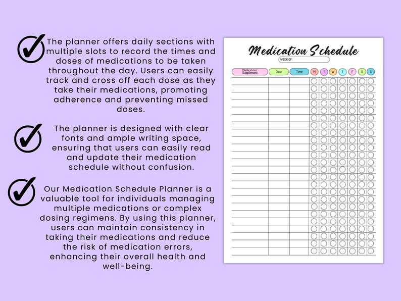 Medication Tracker, Printable Medicine Log for Nurses & Carers ...
