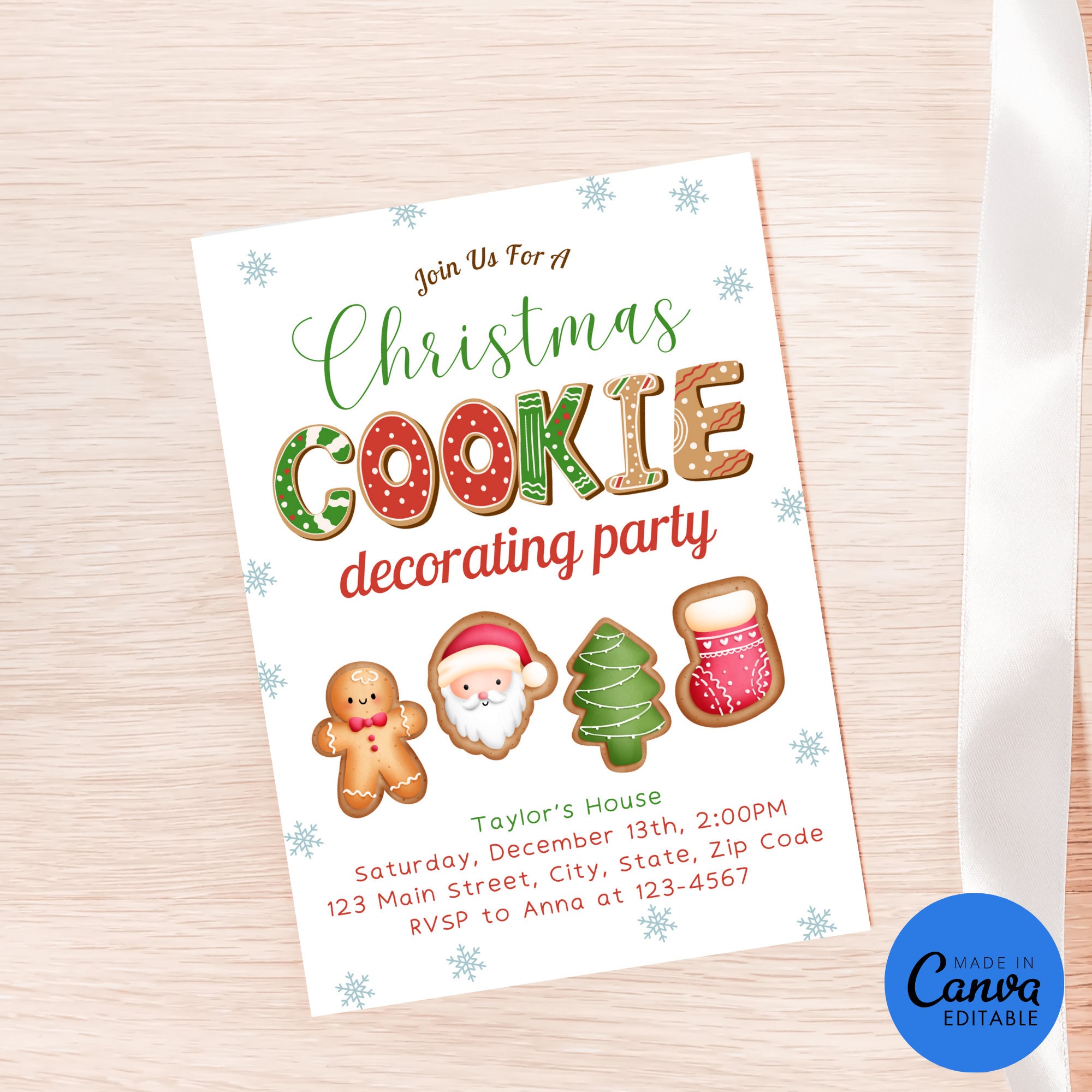 Christmas Cookie Decorating Party Invitation Holiday Party Invite ...
