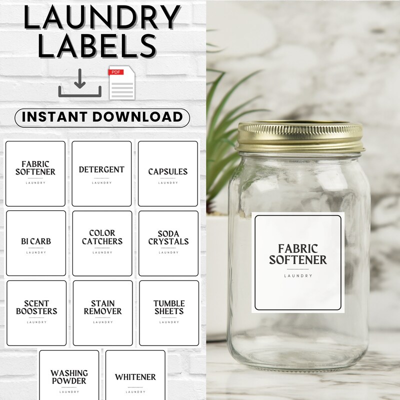 Laundry Labels for Jars - Etsy