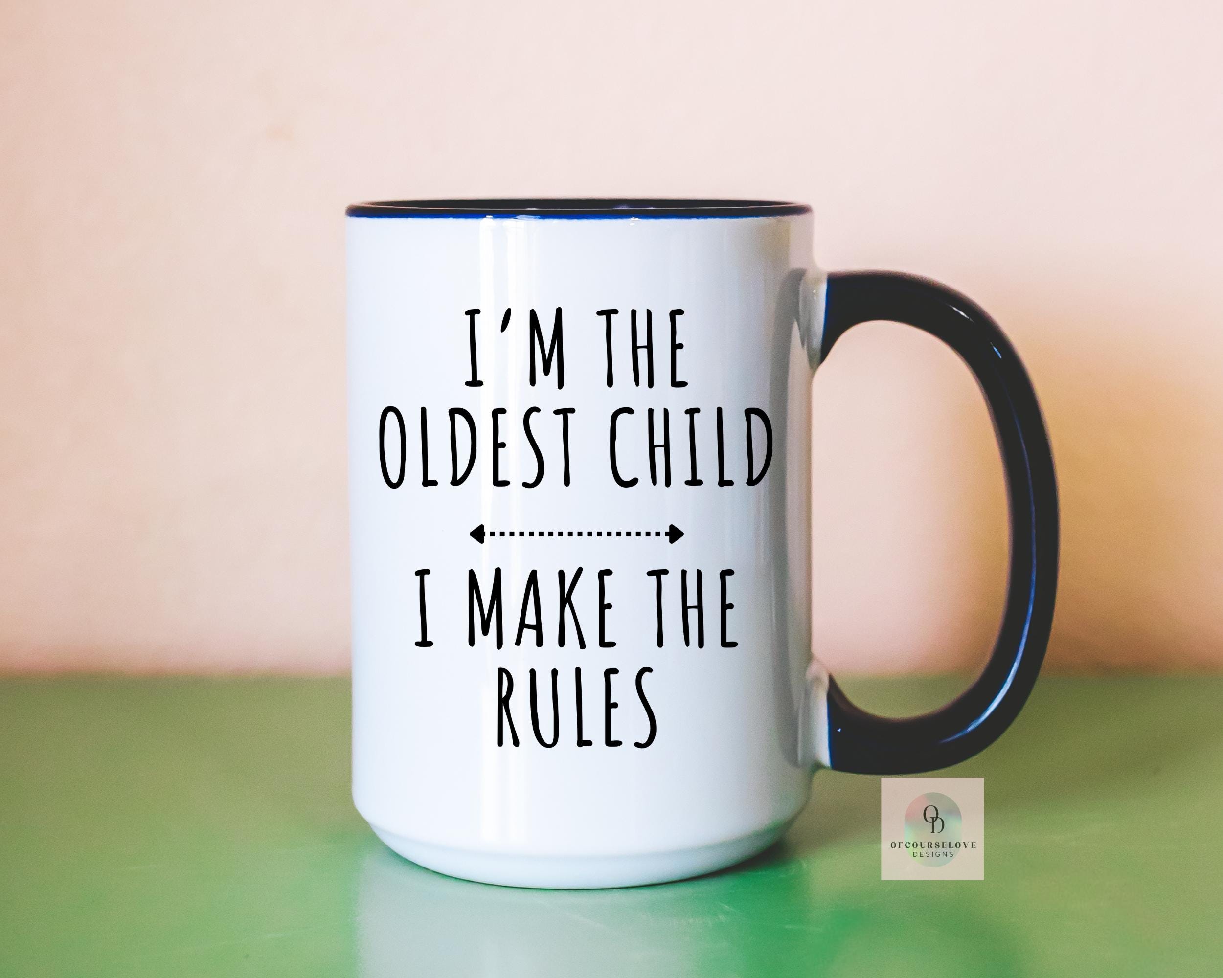 Child Rules Mug Youngest Middle Oldest Sibling Children Gift Novelty ...