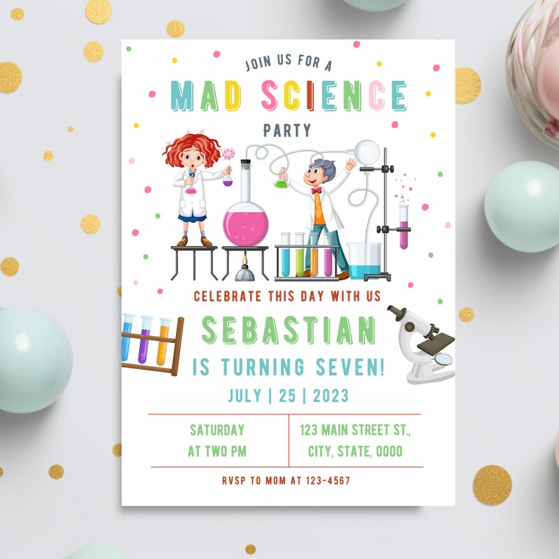 Science Invitation - Etsy