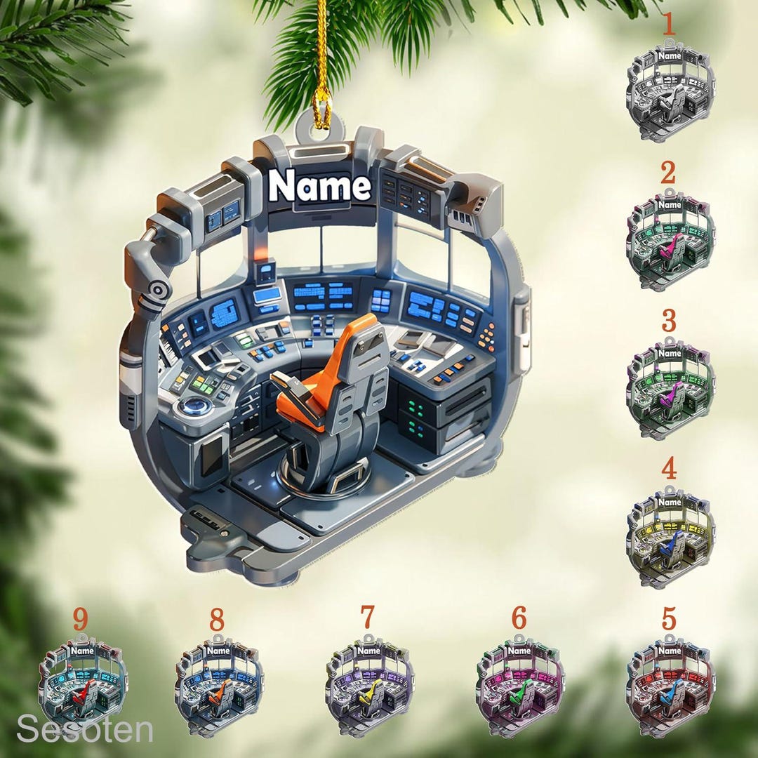 Personalized Space Rocket Ship Christmas Ornament, Space Gifts, Rocket ...