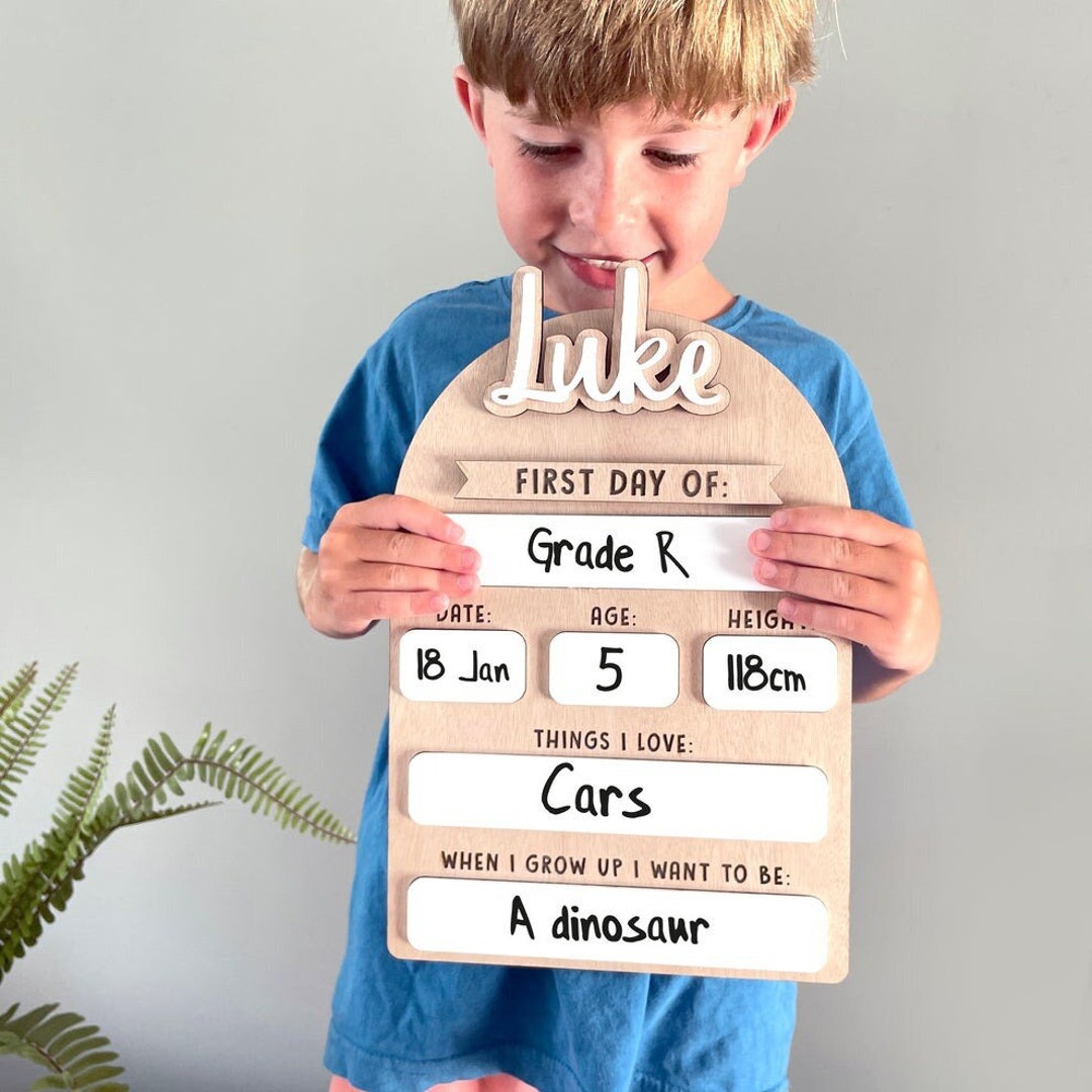 Customized First and Last Day School Sign, First Day of School Wooden ...