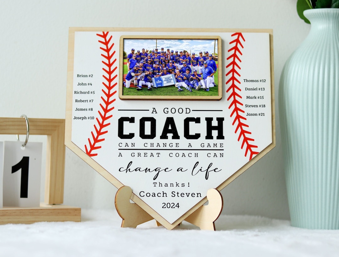Baseball Coach Gift, End of Season Manager Gift, A Great Coach Can ...