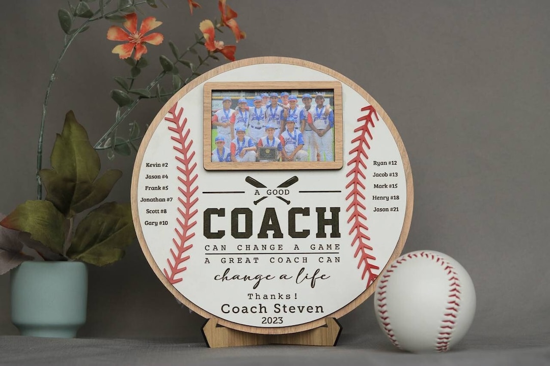 Personalized Baseball Coach Gift, End of Season Manager Gift, Team Gift ...
