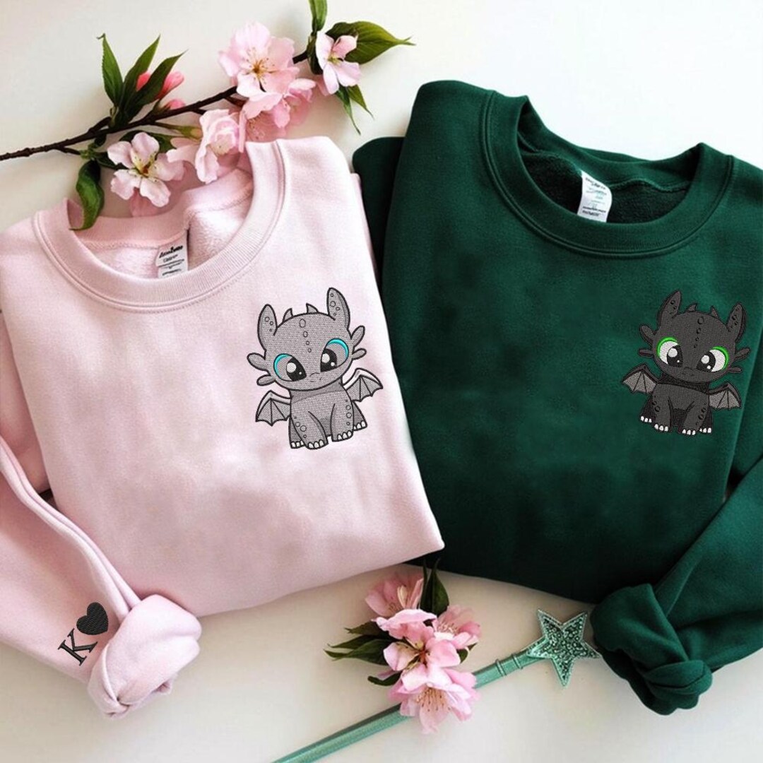 Custom Toothless and Light Fury Couple T-shirt, Cute Toothless Couple ...