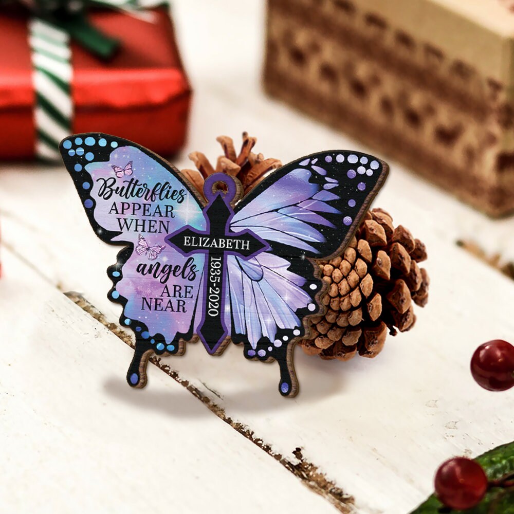 Memorial Ornament, Monarch Butterfly Memorial, Remembrance Ornament ...