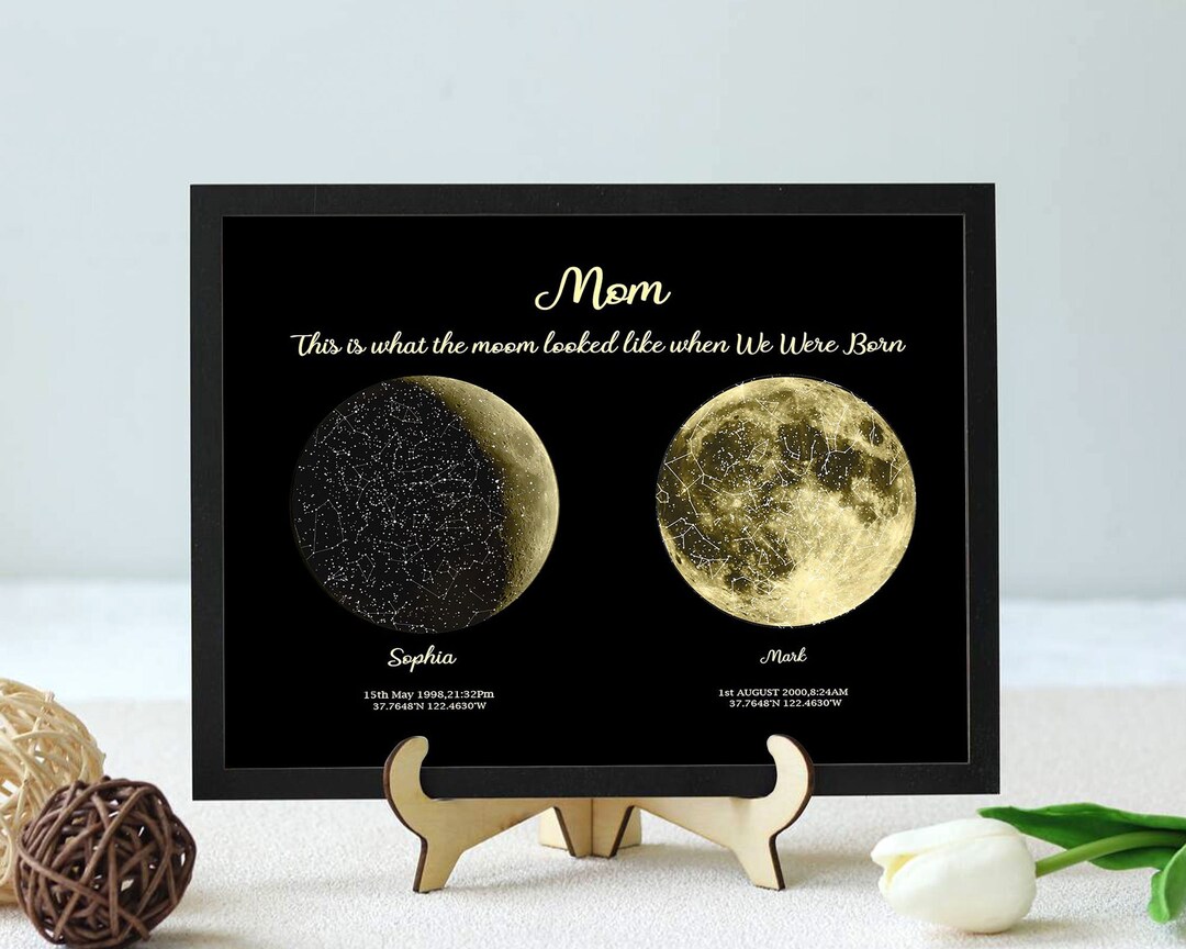 Personalized Family Moon Phase Wooden Plaque, Mother’s Day Gift, Gift ...