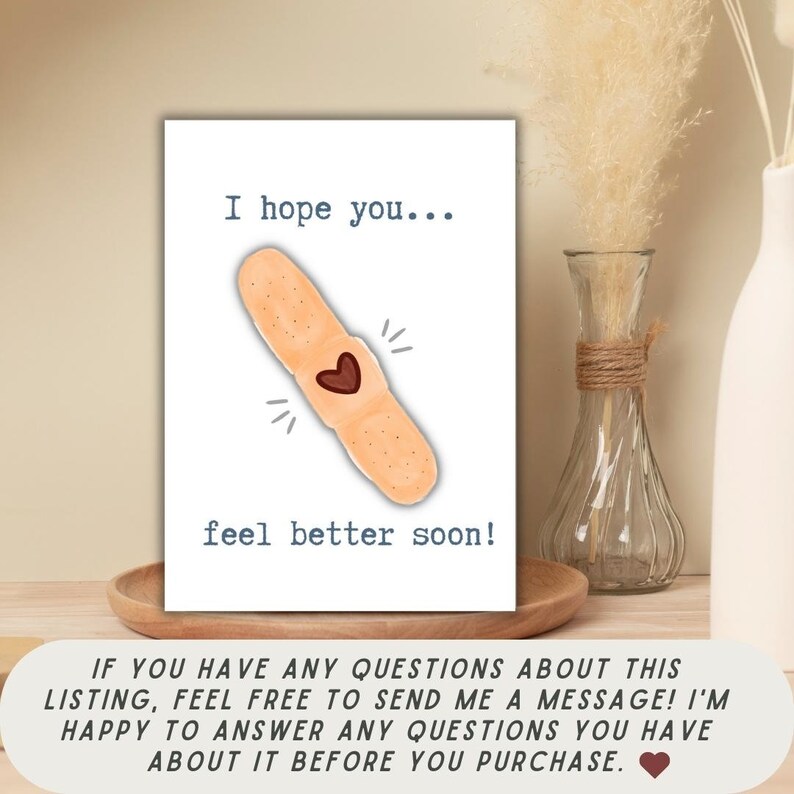 Get Well Card, Get Better Card, Get Well Card Printable, Feel Better ...