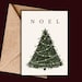 Noel Card, Christmas Card Printable, Christmas Tree Card, Seasonal ...