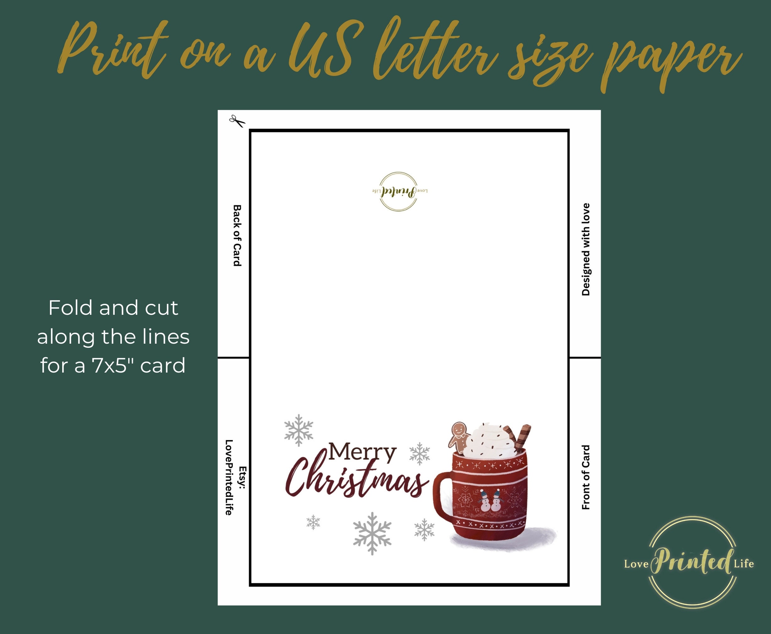 Hot Chocolate Christmas Card Printable, Hot Cocoa Card, Hot Chocolate ...