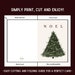 Noel Card, Christmas Card Printable, Christmas Tree Card, Seasonal ...