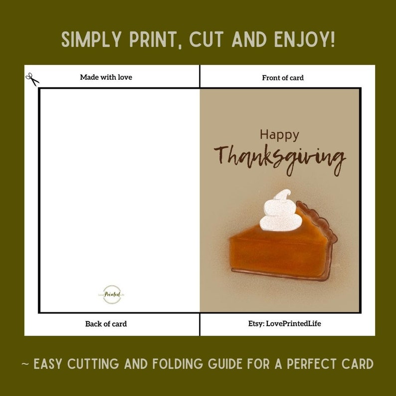 Happy Thanksgiving Card, Thanksgiving Card Printable, Happy ...