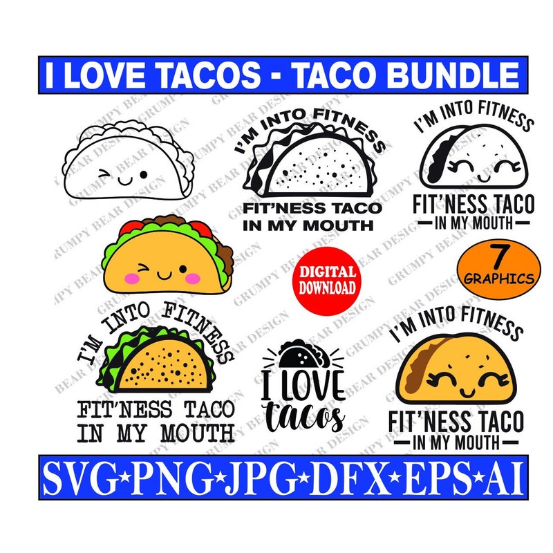 Taco Svg - Etsy