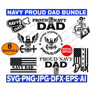 US Navy Dad, X8 Graphics, USN, Navy, Military, Veteran, Sailor, Cut ...
