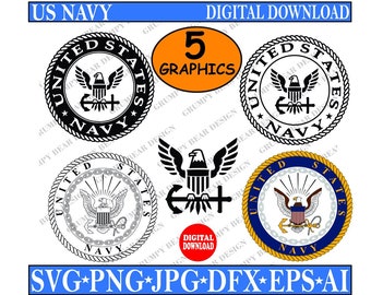 US Navy Logo Cut File, Svg, Dxf, Png, Jpeg - Etsy