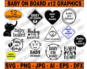 Kids on Board Svg Car Decal Svg Baby on Board Svg Cricut Cut - Etsy Canada
