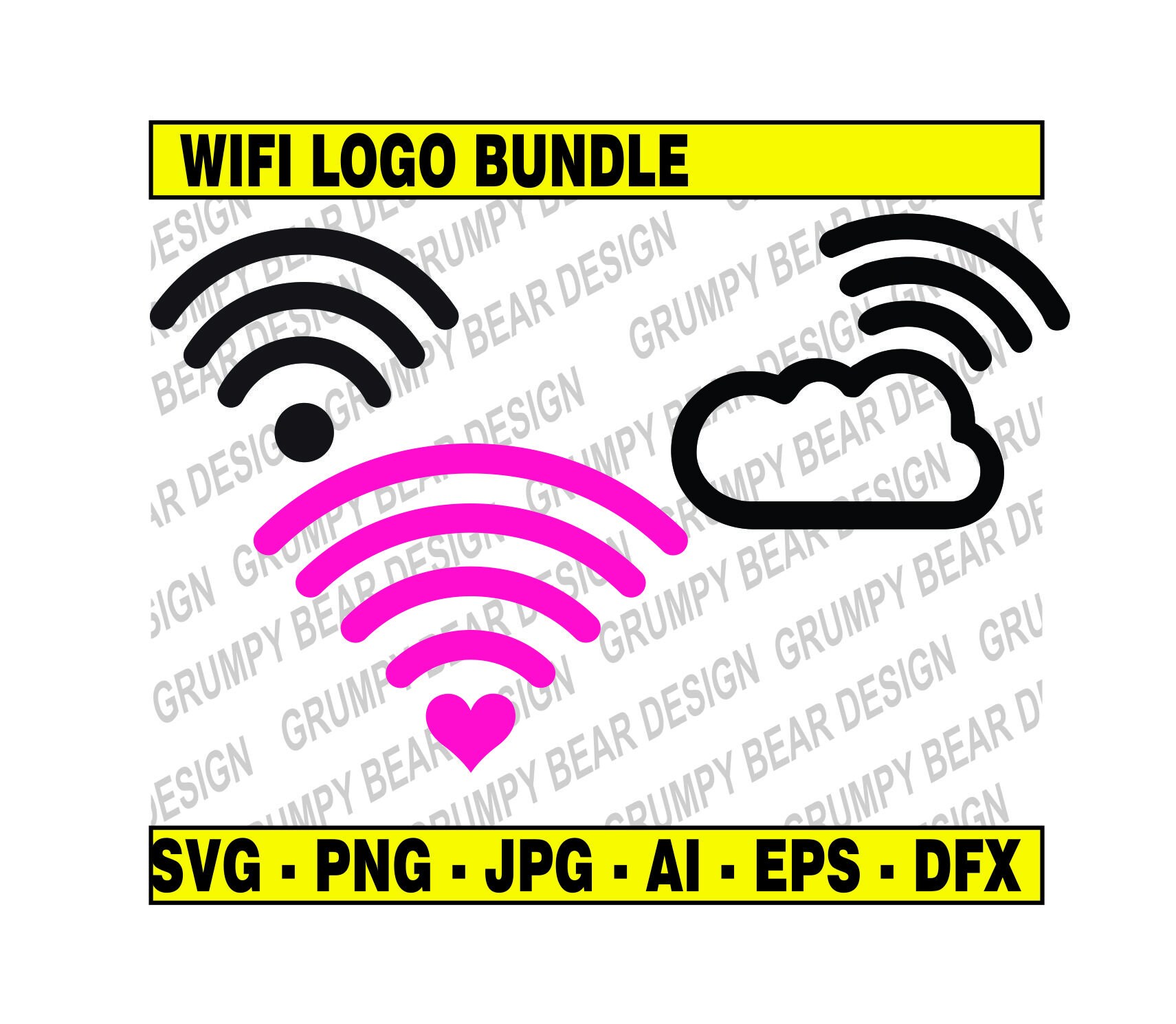WIFI Starter Pack X10 Graphics Network Lan Svg Png Dfx Ai - Etsy