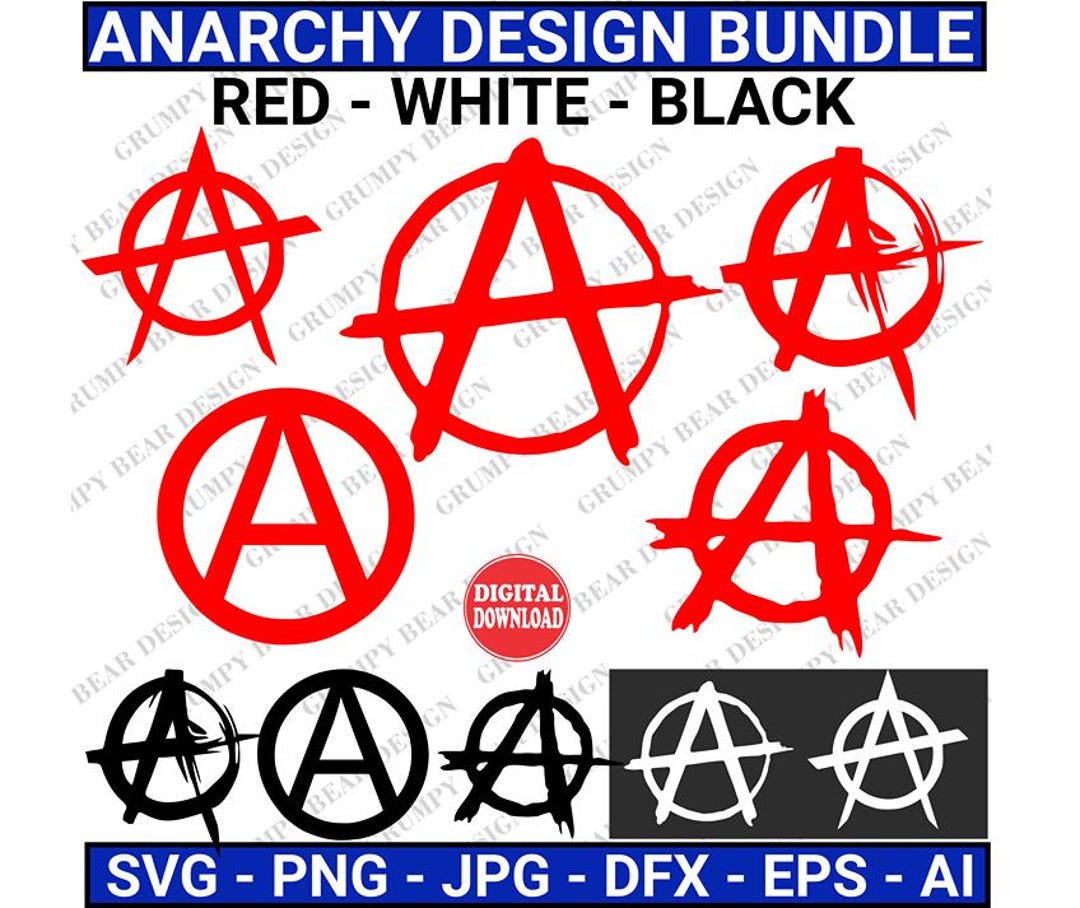 Anarchy Logo, 5 Logo Bundle, Anarchy Svg, Digital Download, Cricut, Cut ...