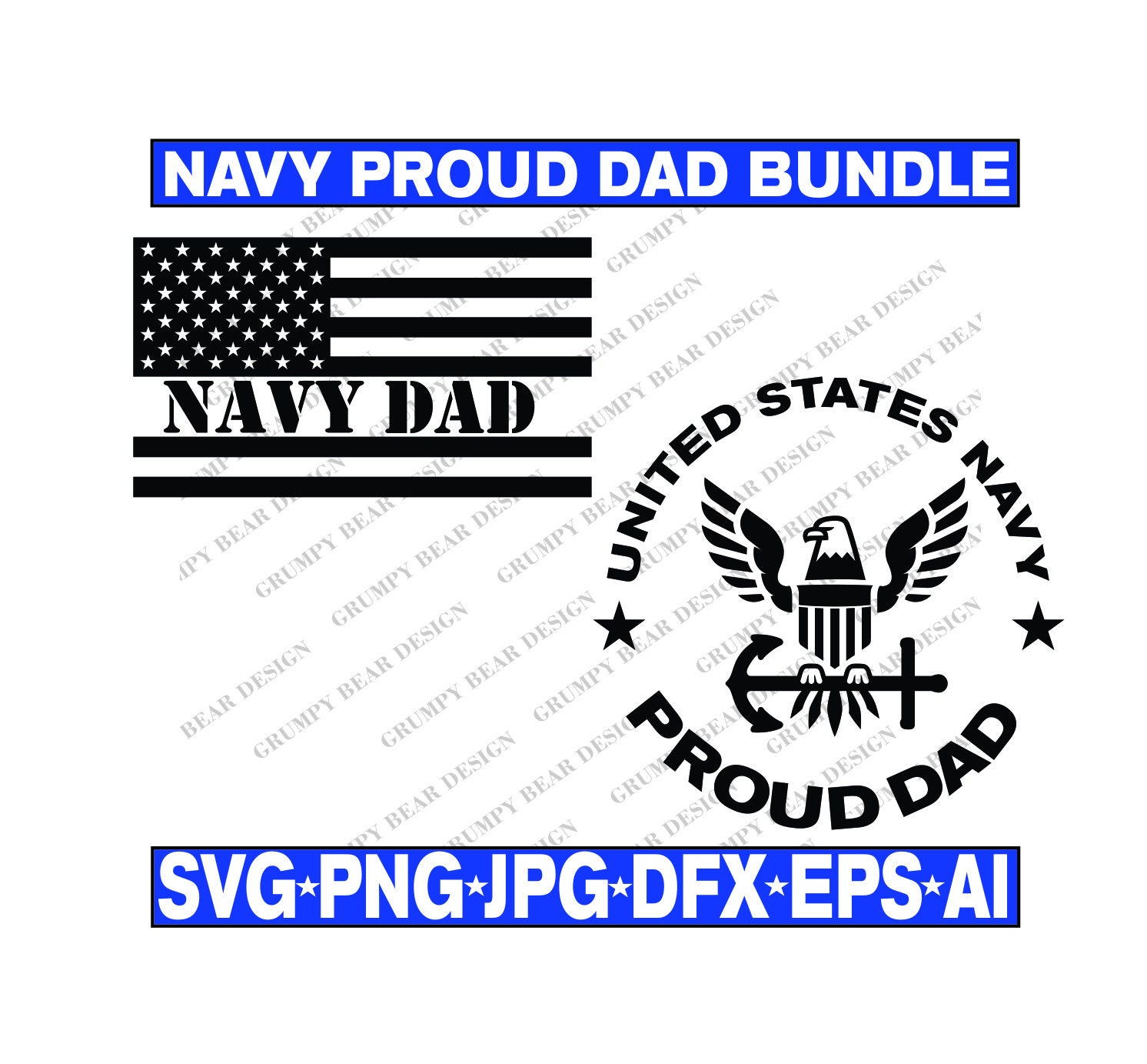 US Navy Dad X8 Graphics USN Navy Military Veteran Sailor - Etsy