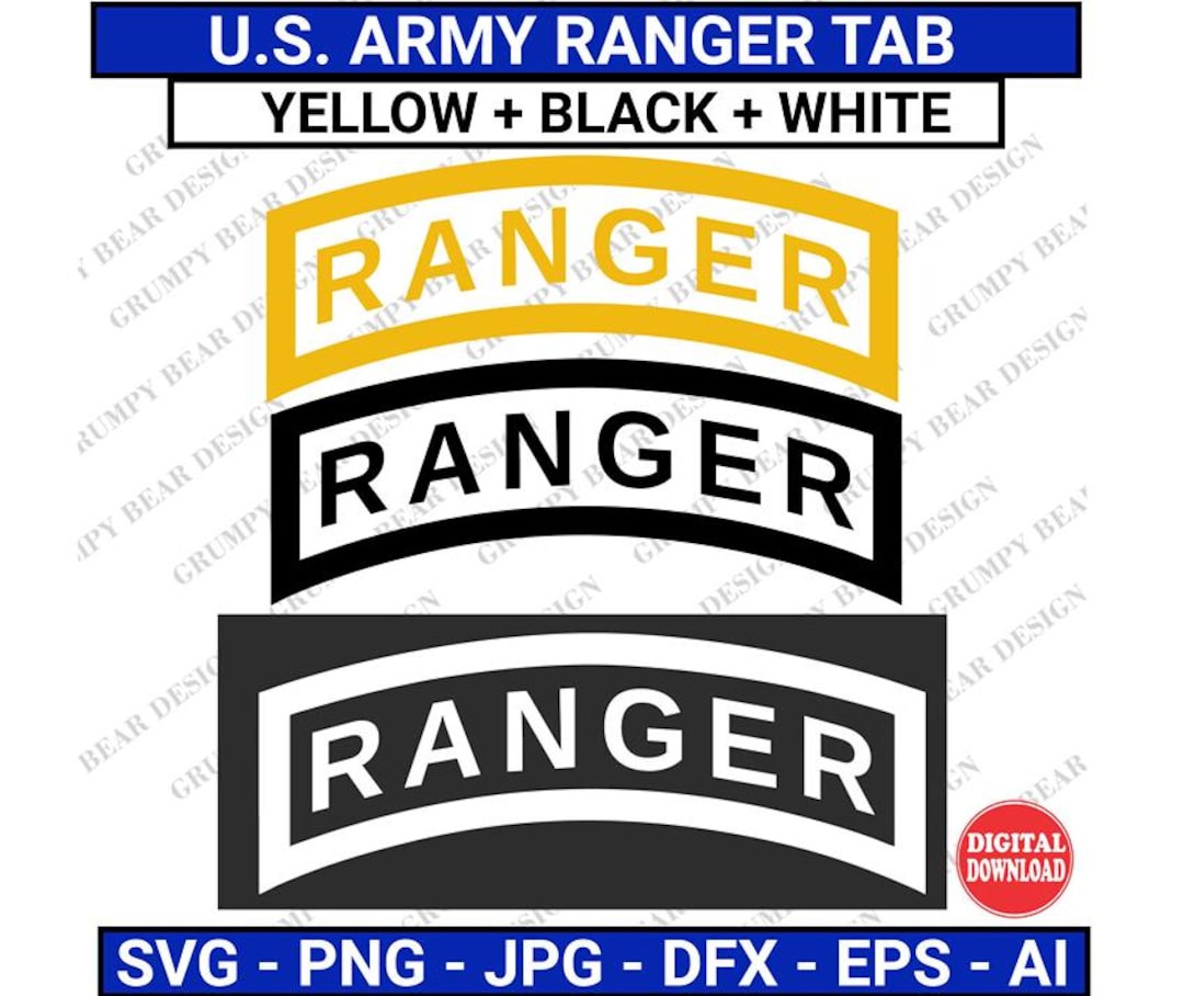 U.S. Army Rangers Tab Graphic, Ranger Logo, Army Ranger Svg, Ranger Svg ...