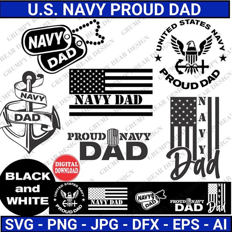 Navy Svg - Etsy