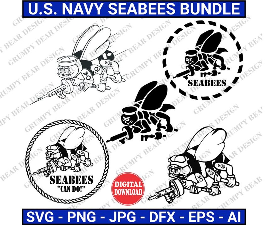 U.S. Navy Seabees, Seabees SVG, Seabees Png, Veteran, Military, Instant ...