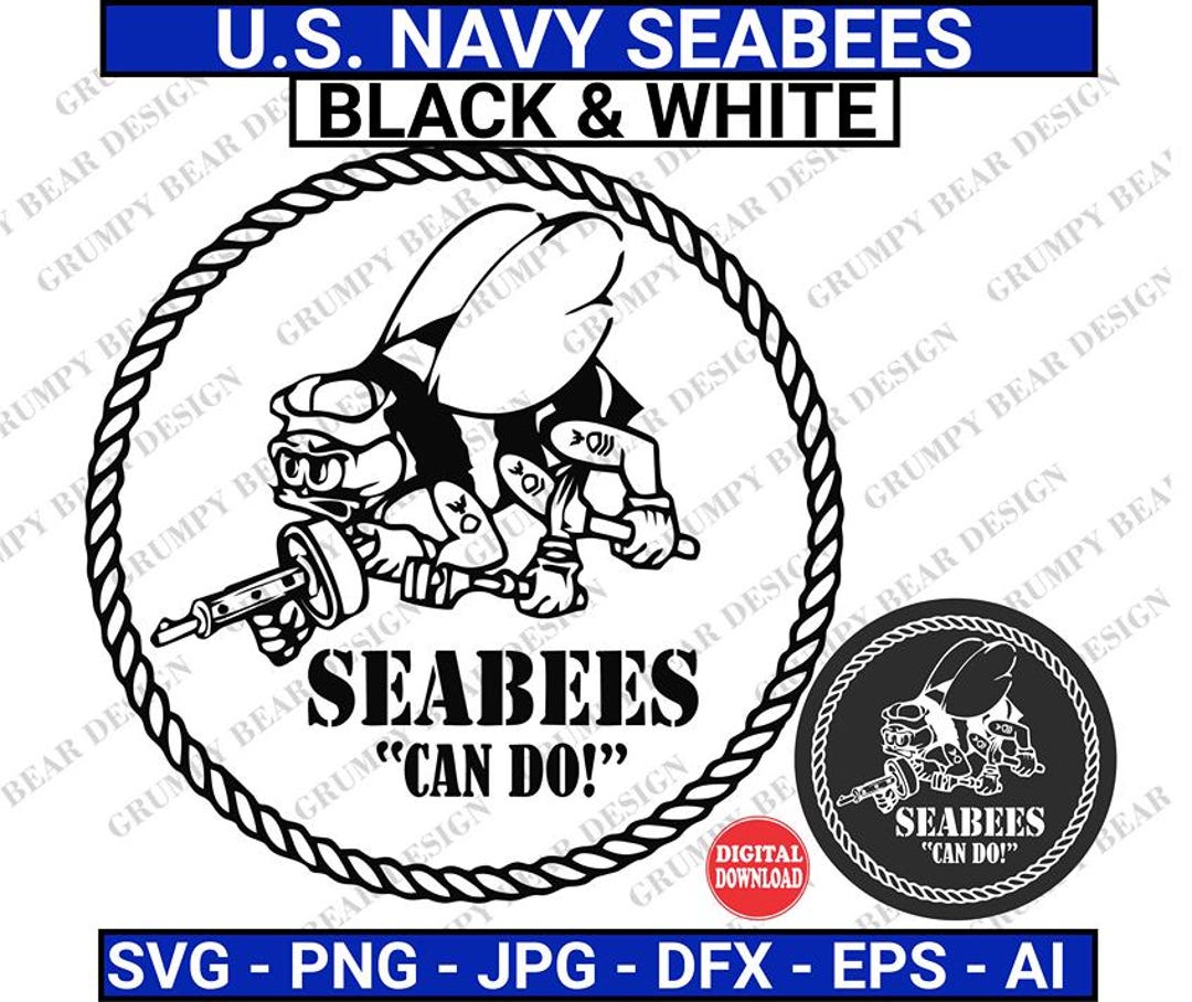 U.S. Navy Seabees, Seabees SVG, Seabees Png, Veteran, Military, Instant ...