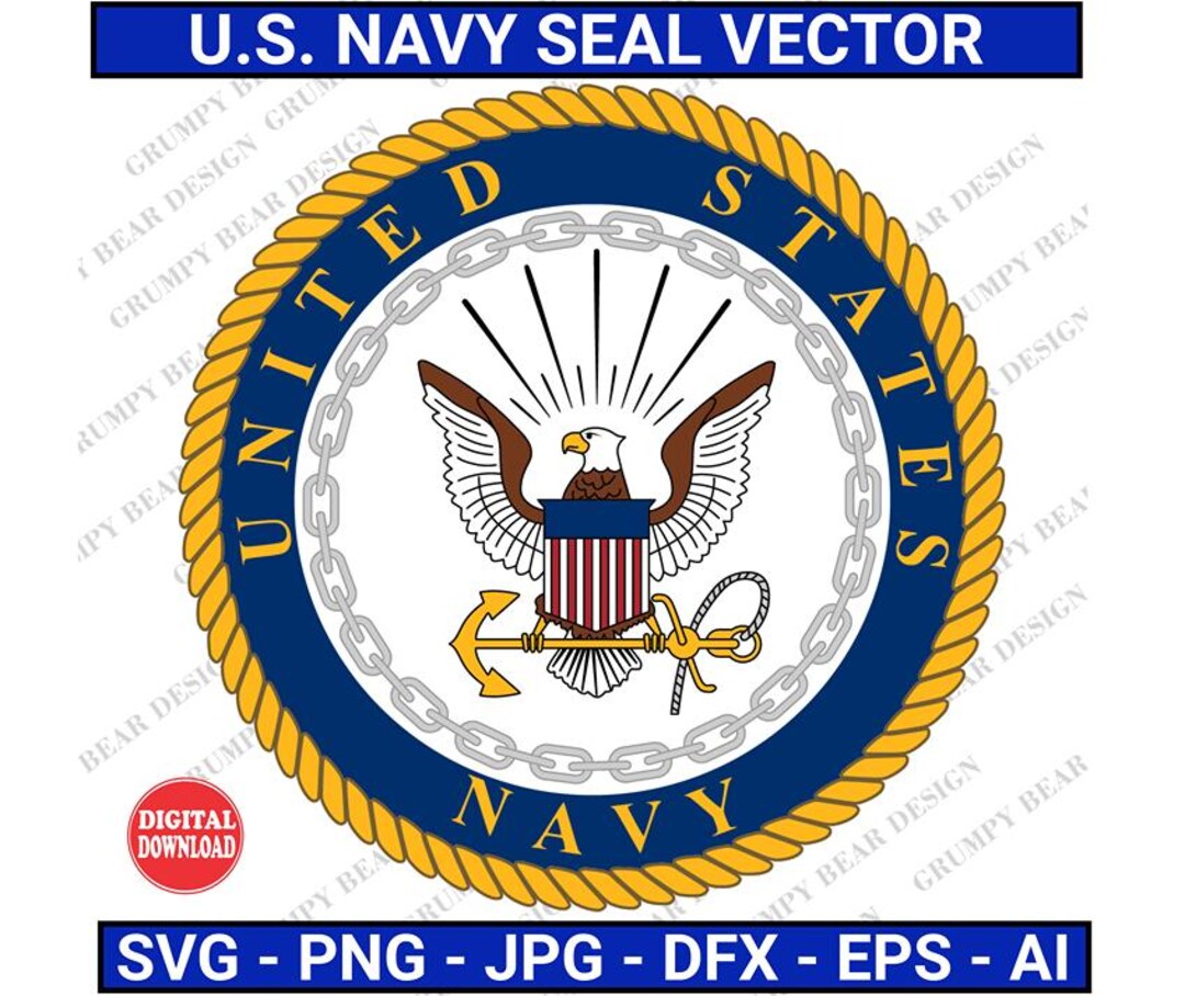 U.S. Navy Seal, Navy Logo Svg, Navy Emblem, Navy Seal Svg, Not a Cut ...