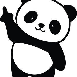 Bad Panda X6 Graphic, Panda Middle Finger, Digital Download, Bumper ...