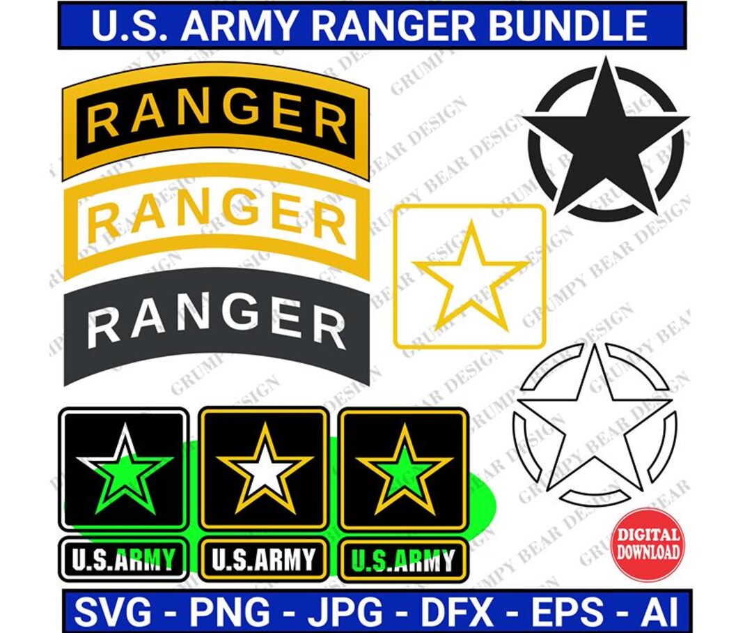 U.S. Army Ranger Graphic Bundle, Army Ranger Svg, Army Svg, Special ...