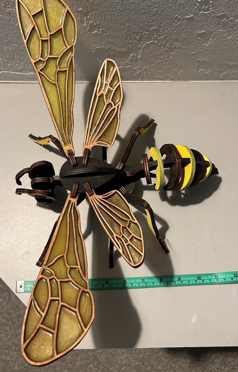 Wasp 3D Puzzle Toy Laser Cut Files, AI, DXF, SVG, Plans Instant ...