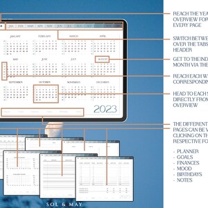 Minimalistic Planner 2023 - Ocean Blues Theme - Dated Horizontal ...