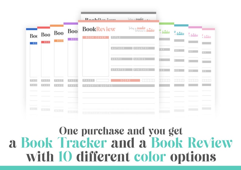 Printable Book Tracker - Etsy