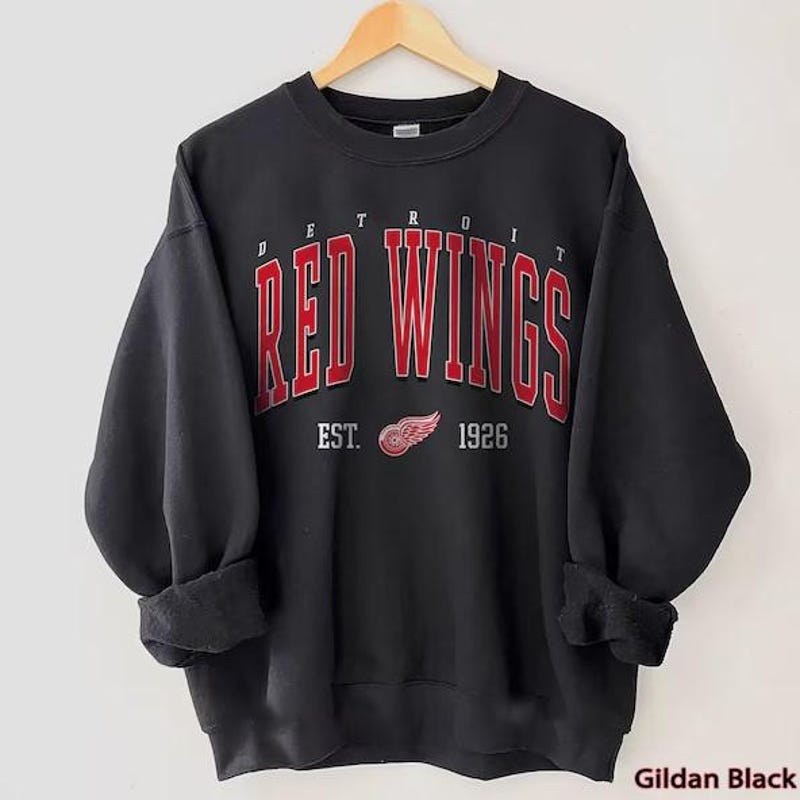 Red Wings Vintage Hoodie - Etsy