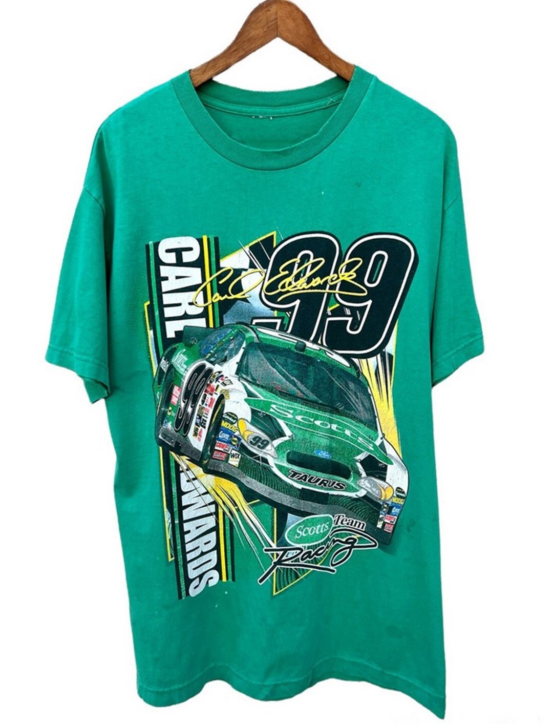 Vintage 90s NASCAR Carl Edwards Racing T-shirt, Carl Edwards Shirt ...